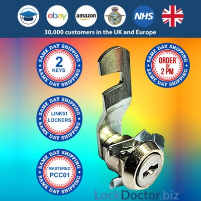 Ronis Silver Steel Biocote Locker Lock Camlock 2 Keys (CC001-CC2000 ...