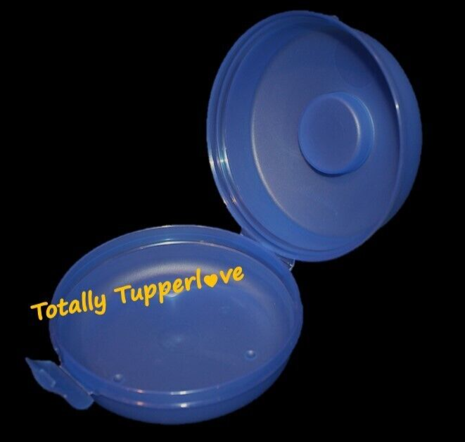 Tupperware Bagel Keeper with Smidget Round Lunch Container Blue & Sheer ...