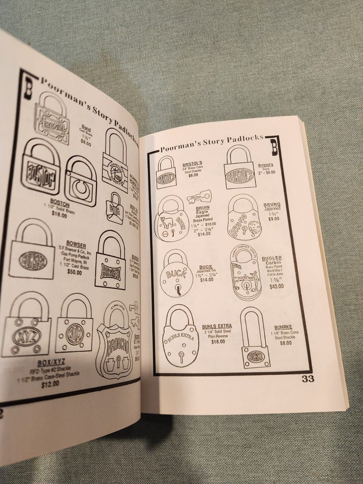 Poorman's Story & Ornamental Padlocks 3rd Ed. Don Stewart Antique Lock ...