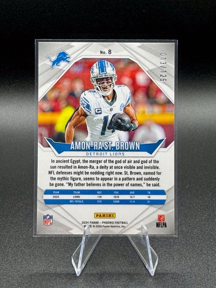 2024 Panini Phoenix - Amon-Ra St. Brown #8 Orange Fade /125 | eBay