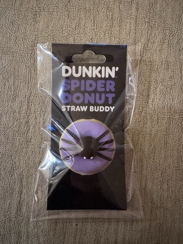 Limited Edition Dunkin Spider Donut Straw Buddy/straw Topper 2025 ...