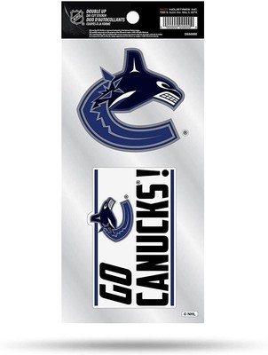 Vancouver Canucks 2-Piece Double Up Die Cut Sticker Decal Sheet, 4x8 ...