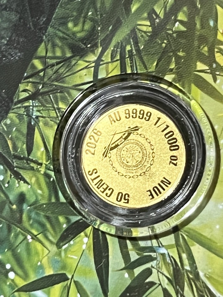 Lot Of 5 2026 Chinese Panda 1/1000 Oz .9999 Fine GOLD Coin In Card ...