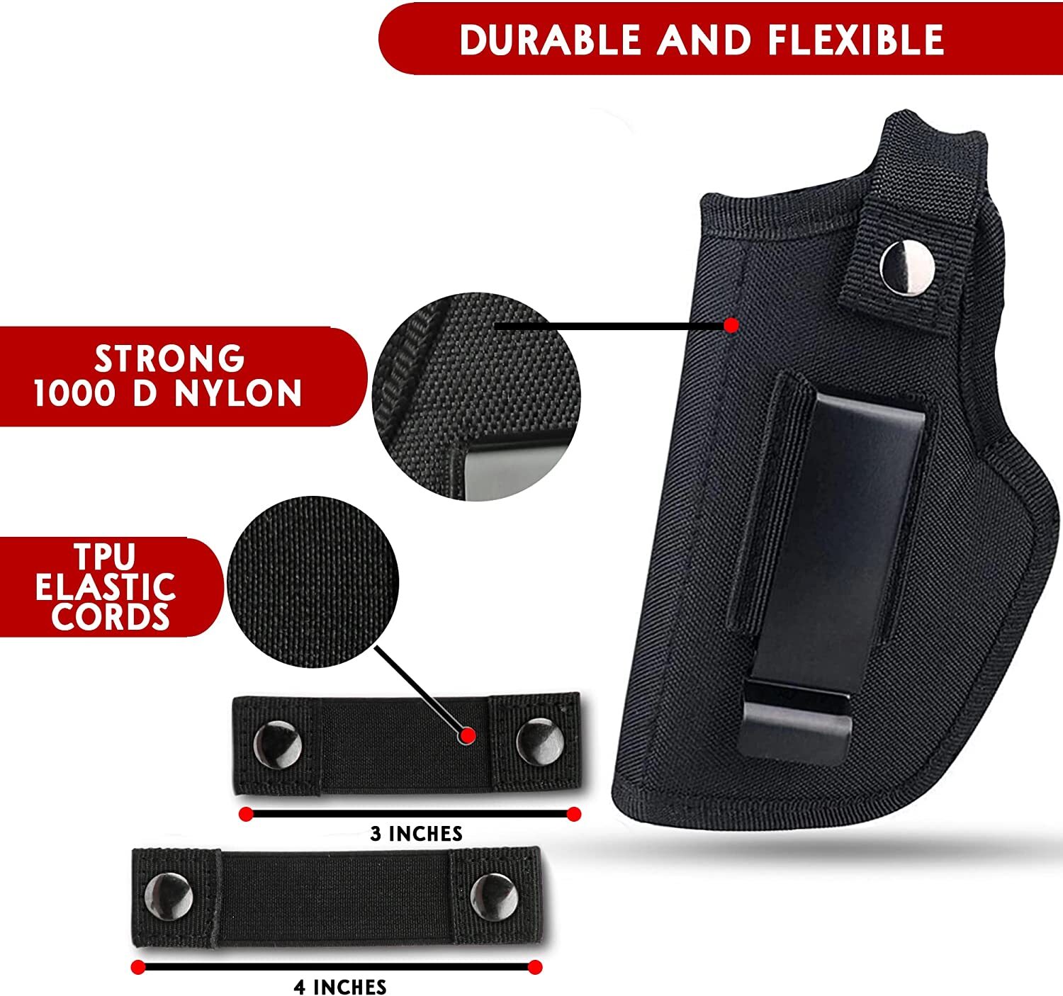 Tactical Universal Pistol Holster IWB OWB Belt Hand Gun Holder ...