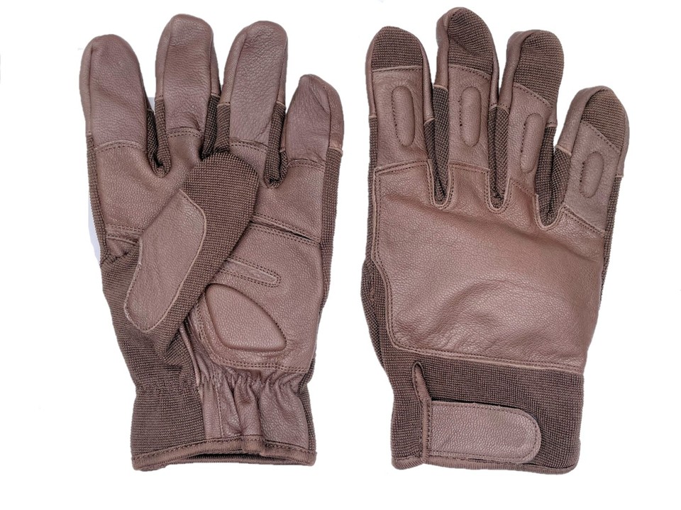 Tactical Leather Gloves Steel Shot (Black, Brown & Tan) 8oz per glove ...
