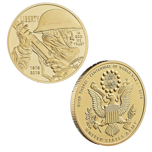 Commemorative US 1918-2018 WWI Centennial Gold Cllectible Challenge ...