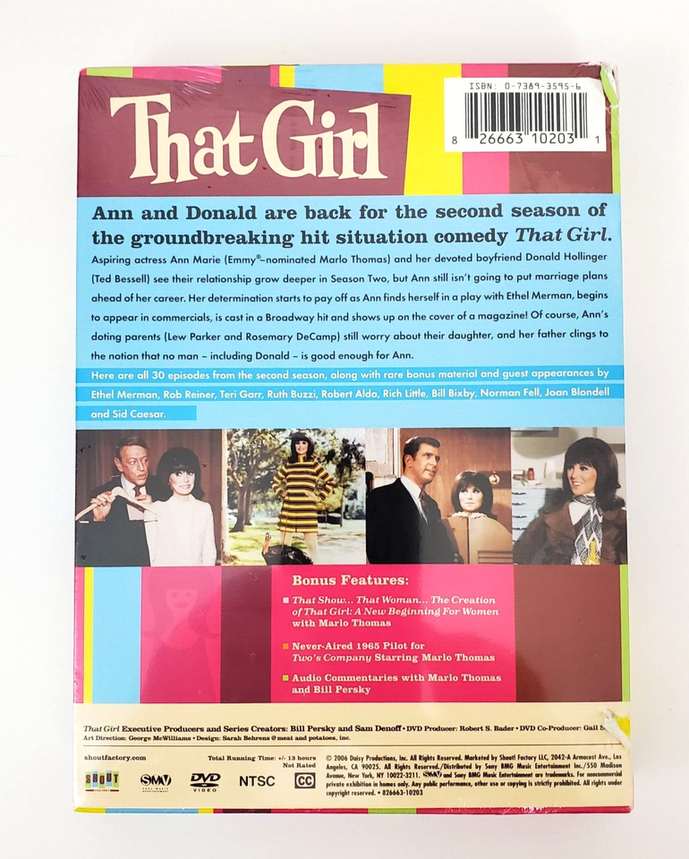 THAT GIRL TV Series Season 2 (1967-1968, 4 DVD Set ) Marlo Thomas New ...