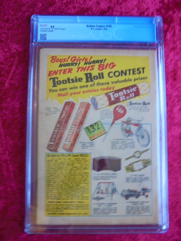 ACTION COMICS #195 DC COMICS 1954 GOLDEN AGE CGC 4.0 GRADED! | eBay