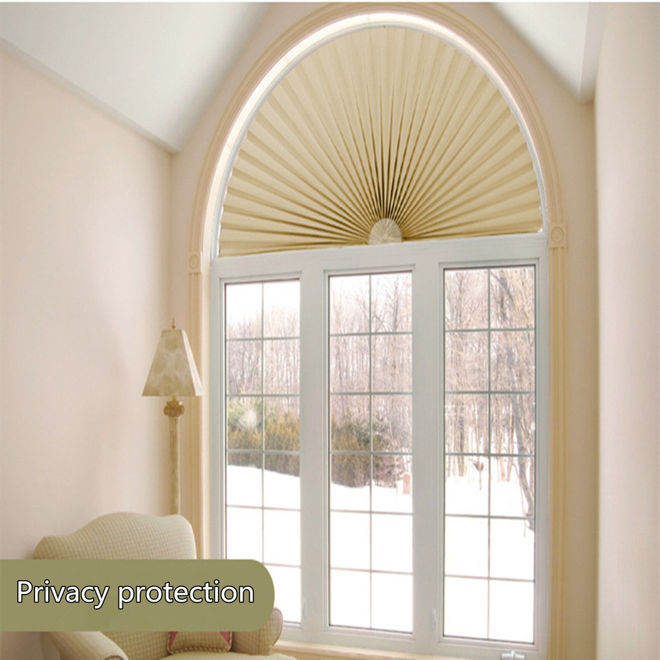 Arch Window Pleated Blind Half Circle Window Shades Cordless Round ...