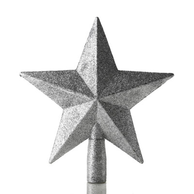 Xmas Tree Stars Shape Top Ornaments Glitter Tree Home Holiday Decor ...