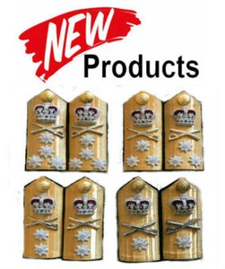 NEW UK ROYAL NAVY HARD SHOULDER BOARDS ALL ADMIRAL RANKS. CP MADE HI ...