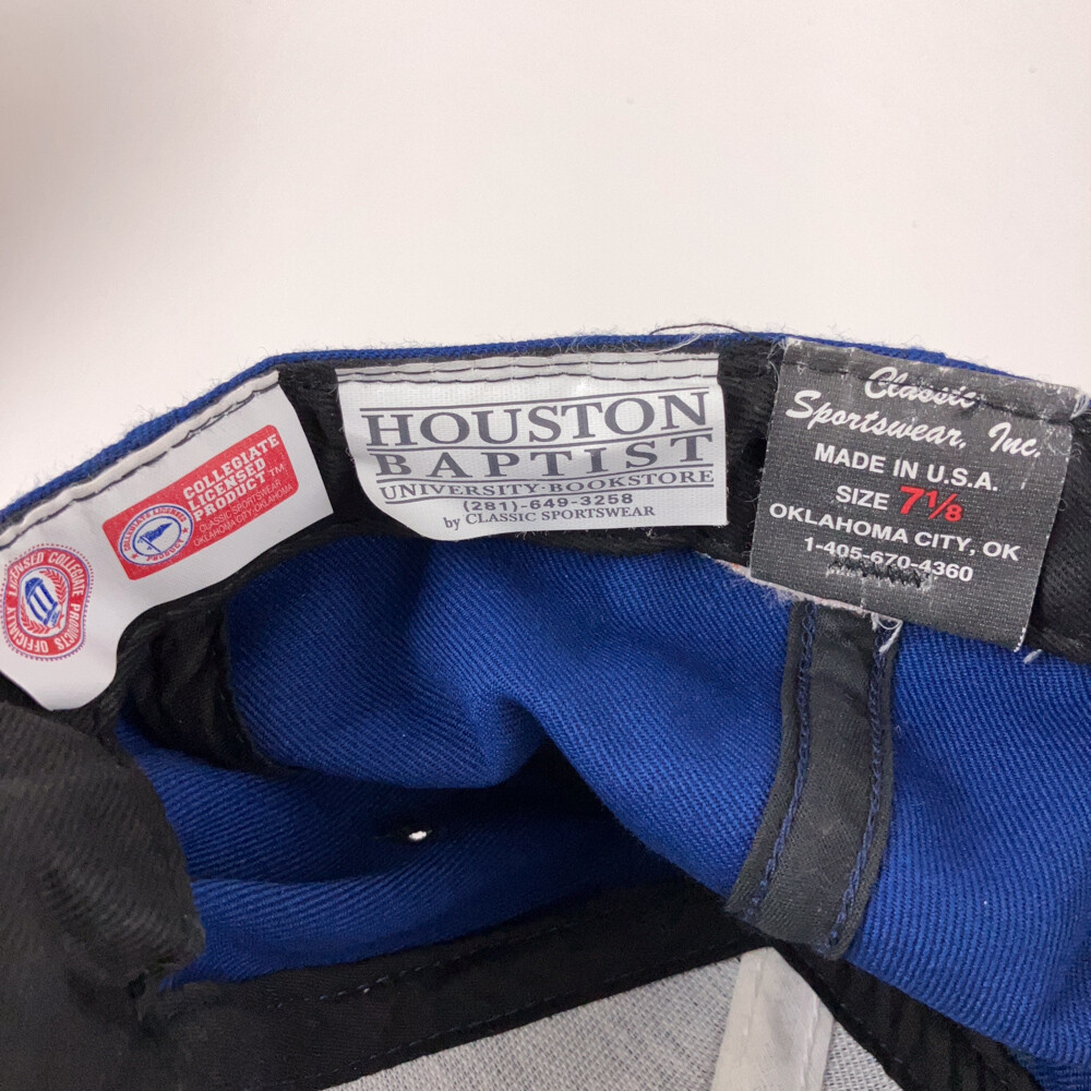 Vintage Houston Baptist University HBU Hat Fitted 7 1… - Gem