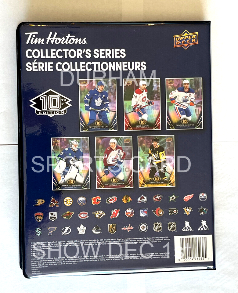 🔥 2024-25 UPPER DECK TIM HORTONS LIMITED EDITION BINDER Crosby New Case ...