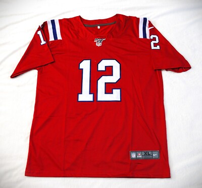 New England Patriots Tom Brady Jersey Red Stitched Jersey Size XL NWT ...