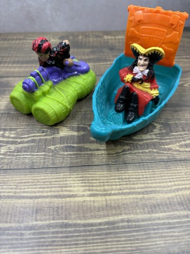 2 VTG 1991 Hook Peter Pan Captain Rufio Figures Mcdonalds Happy Meal ...