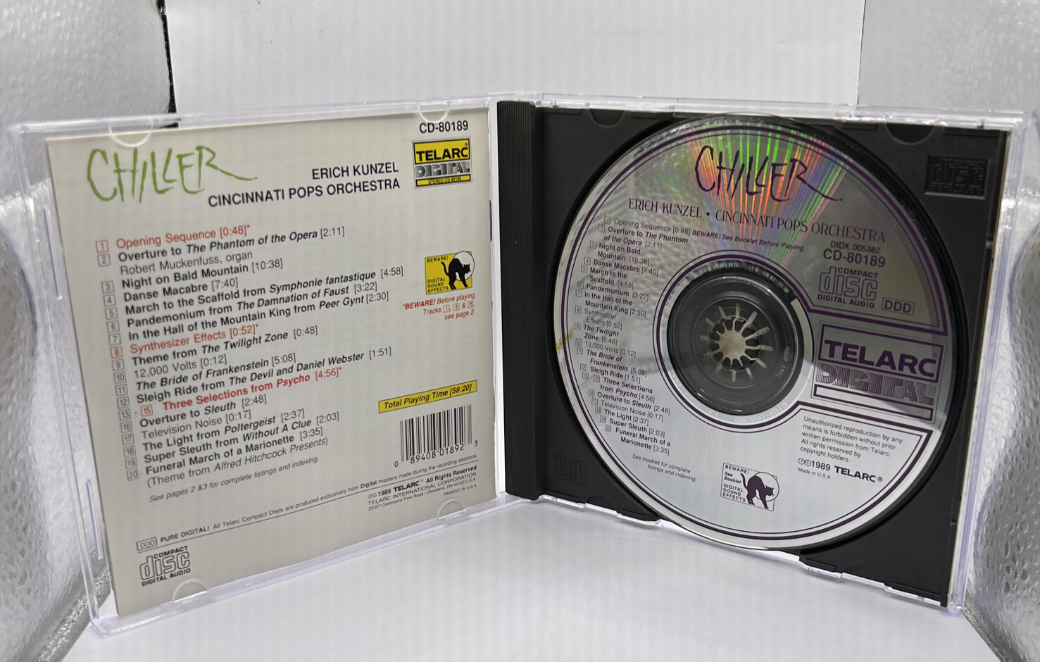 Chiller by Erich Kunzel & Cincinnati Pops Orchestra (CD, 1989) Telarc ...