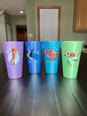 Disney Finding Nemo 16oz Plastic Drinking Glasses Set of 4 Tumblers ...