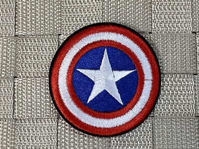 Captain America Shield Patch NEW Iron-on/Sew-on Approx: 2-1/2” Round Patch | eBay