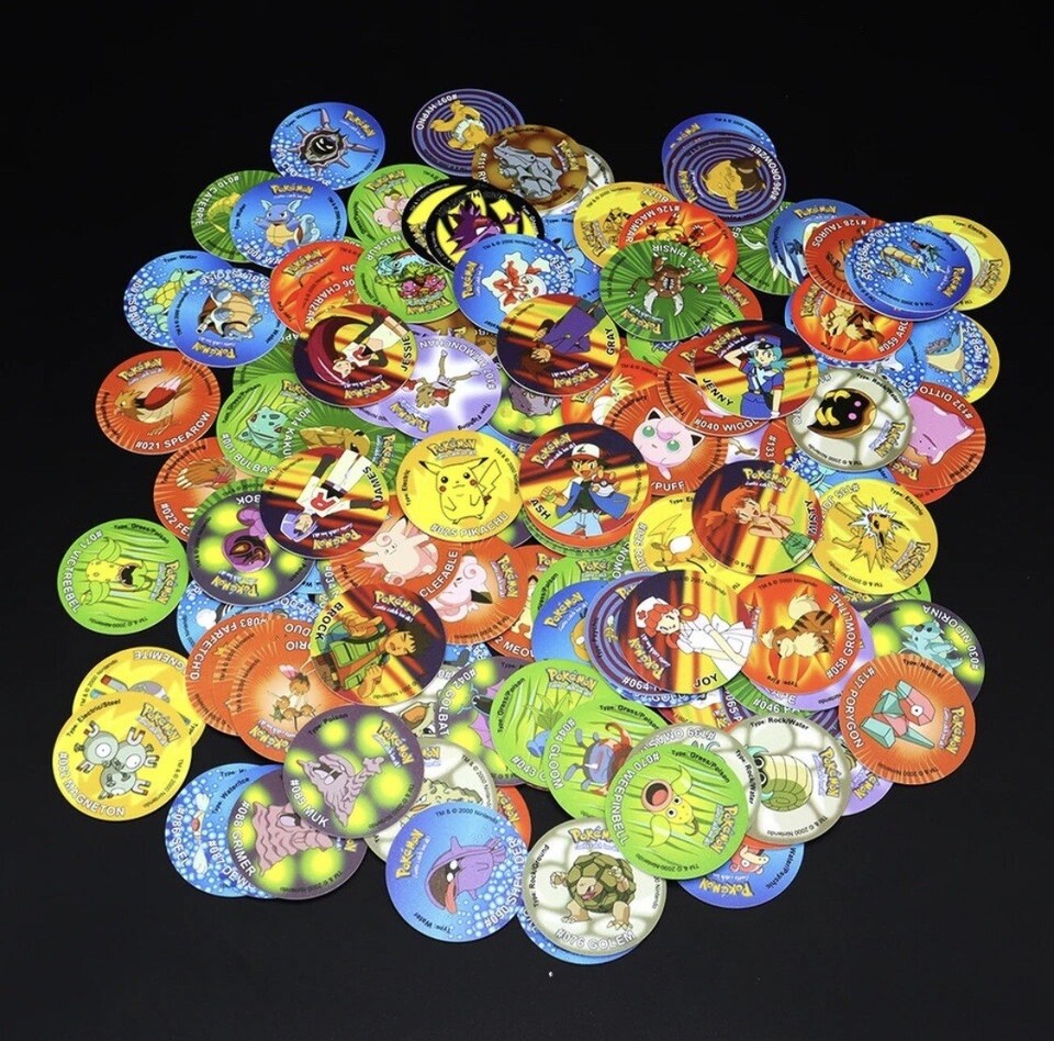 Pokemon Tazos,Taps,Pogs Complete Set. 160 with box. | eBay