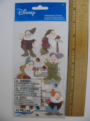 Disney Stickers SEVEN DWARFS Dimensional 12 Pieces NOS | eBay