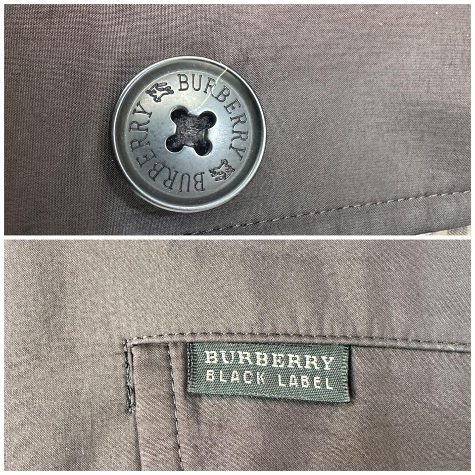 Burberry Black Label Liner Stainless Steel Collar Coat Nova Check L | eBay