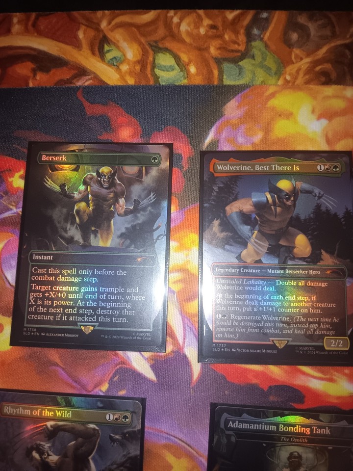 MTG Secret Lair x Marvel's Wolverine Rainbow Foil Edition Magic Opened ...