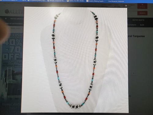 Navajo Desert Pearls Spiny Oyster Coral Turquoise Necklace by Lula ...