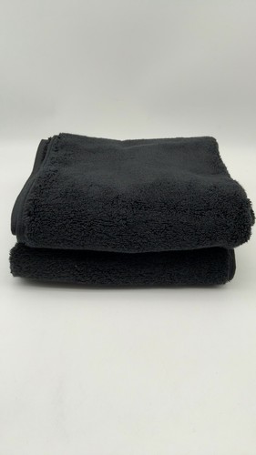 Quince Classic Hand Towel Set Of 2 Black One Size | eBay
