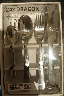 New IKEA Dragon 24-Piece Cutlery Set For 6 People Stainless Steel | eBay UK