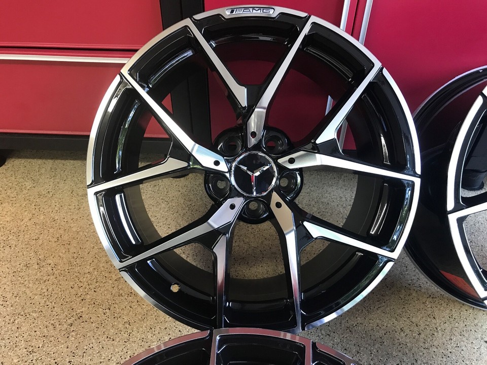 17 INCH MERCEDES C63 NIGHT EDT RIMS WHEELS 17/8 SET4 NEW FITS C300 C250 ...
