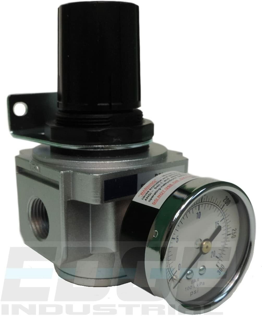 INDUSTRIAL GRADE HEAVY DUTY COMPRESSED AIR IN LINE PRESSURE REGULATOR 1 ...