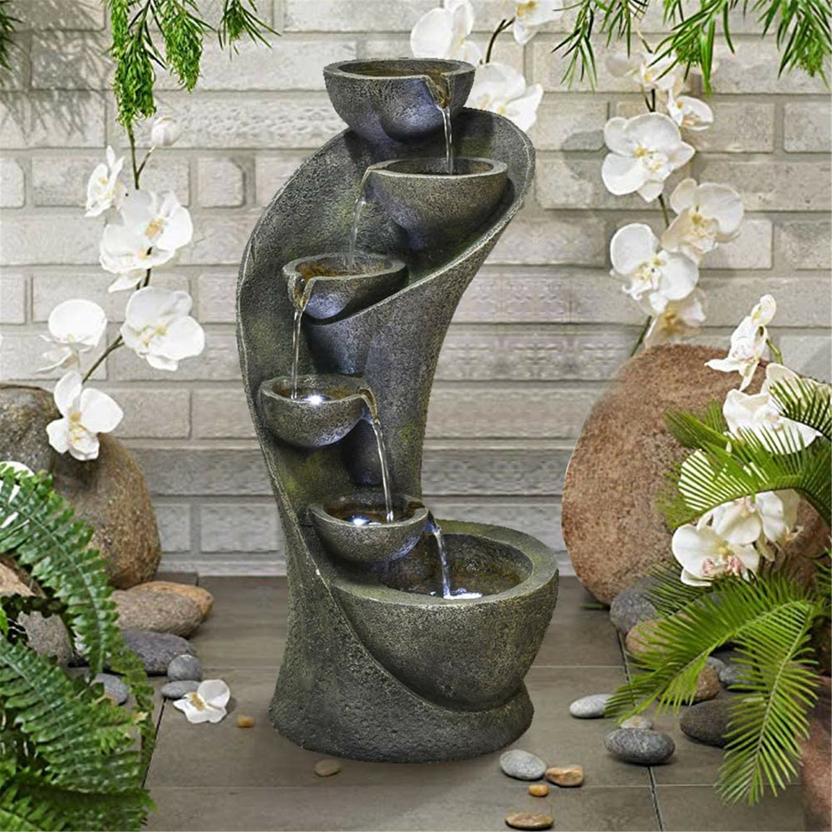 Rock Waterfall Fountains Outdoor Rock Fountains The Real Stone