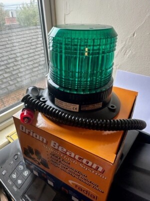 Green Mag mount 12/24 v strobe safety light for heavy equipment | eBay UK