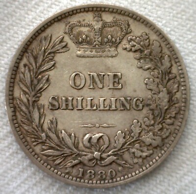 1880 Great Britain One Shilling XF Coin Silver Extra Fine | eBay