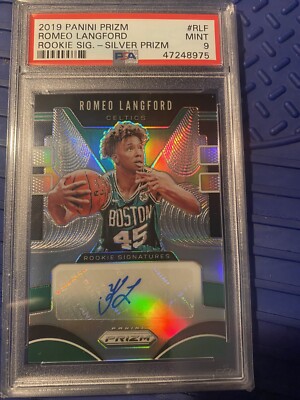 2019 Prizm Romeo Langford RC Rookie Auto Silver Refractor - PSA 9 Mint ...