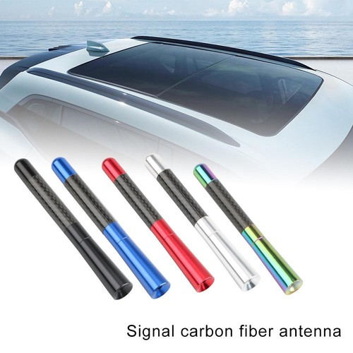 12cm Universal Car Short Radio Antenna Carbon Fiber Black Car Roof ...