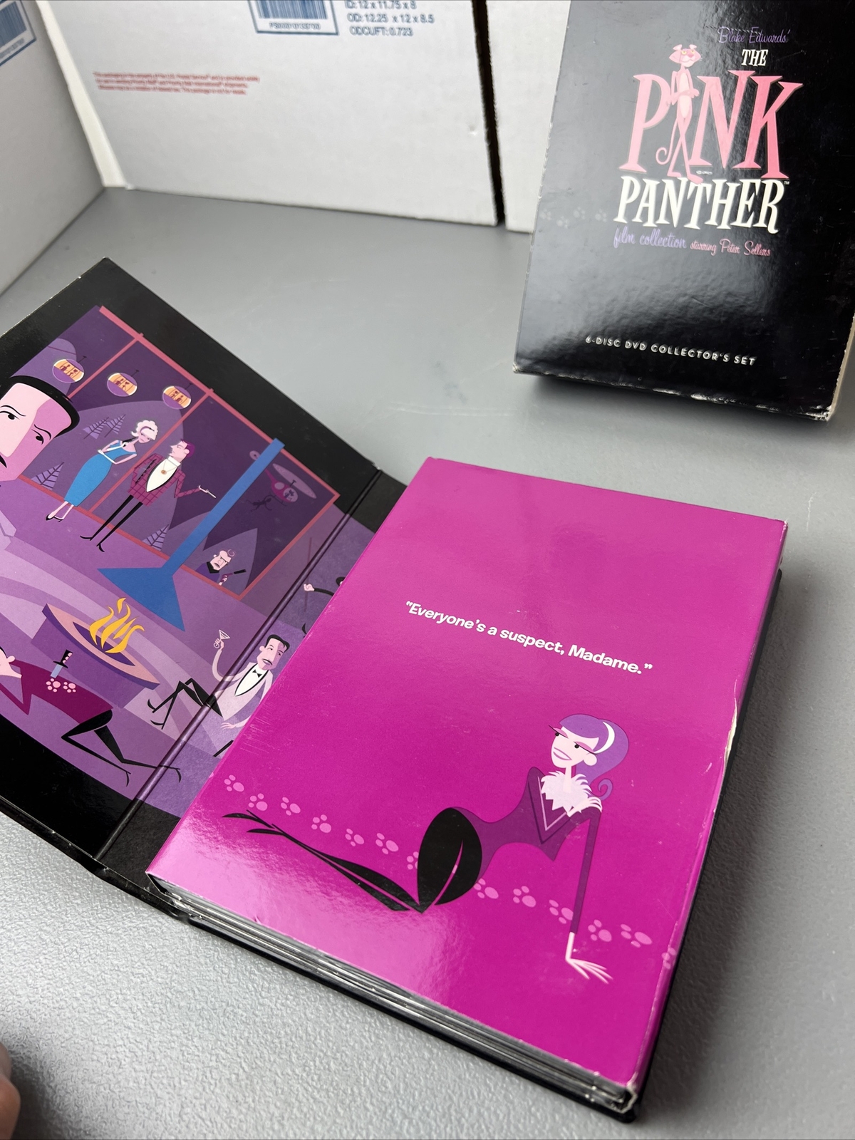 The Pink Panther Film Collection (DVD, 2004, 6-Disc Set) Vinyl Case EUC ...