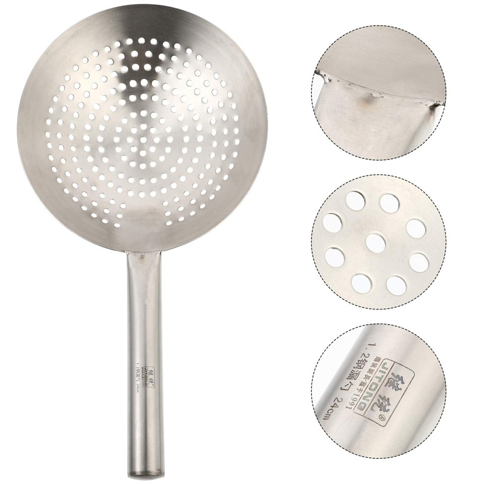 Meat Slotted metal mandarin strainer Skimmer Stainless Steel Colander ...