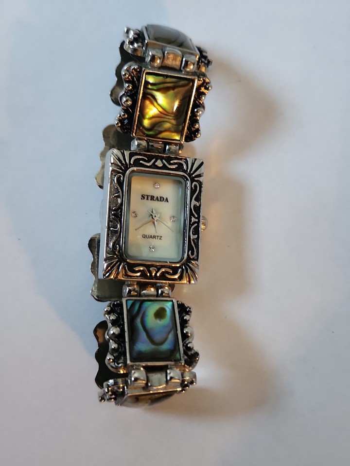 Strada Watch silver-plated Rectangular abalone shell | eBay