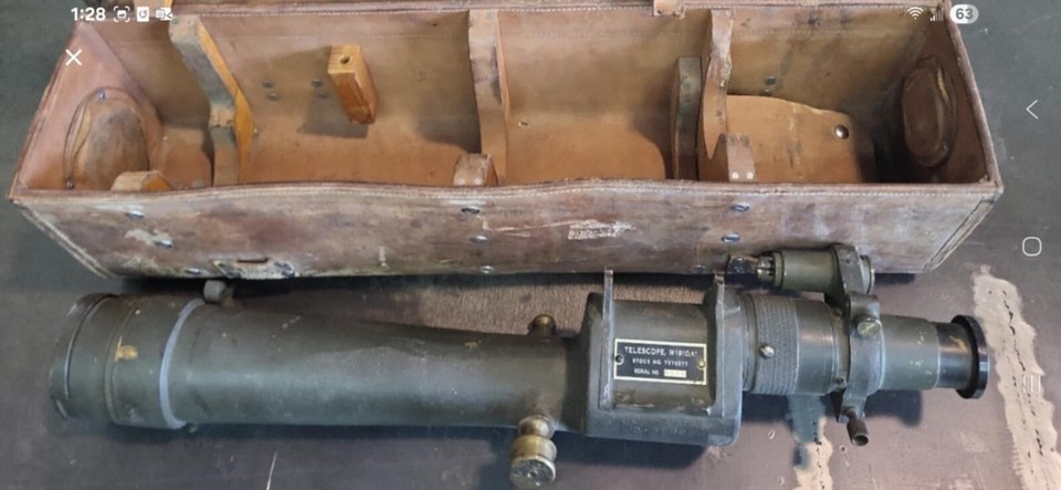 WWII Era U.S. Army M1910A1 Artillery Spotting Scope with Original Case ...