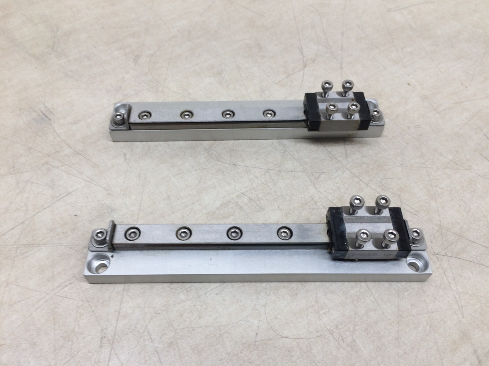 Lot of 2 Misumi SSEB10 Linear Guide Blocks 4" Rails | eBay
