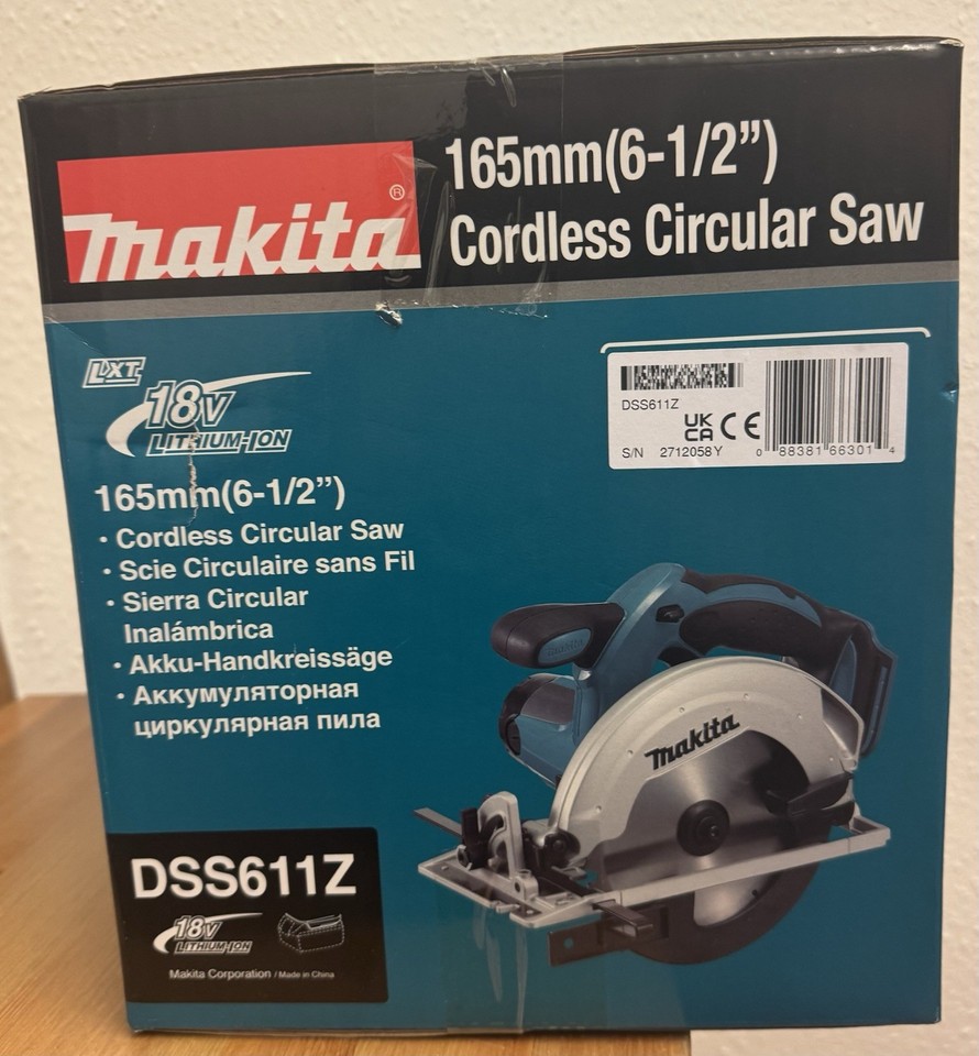 Makita Circular Saw DSS611Z 18V LXT 165mm Cordless Wood Cutting Saw ...