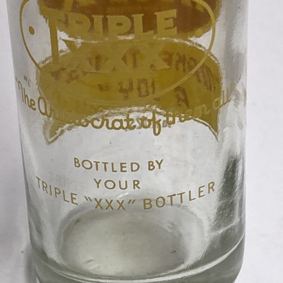 Vintage Triple XXX 10 Oz Root Beer Soda Bottle Aristocrat Of Them All ...