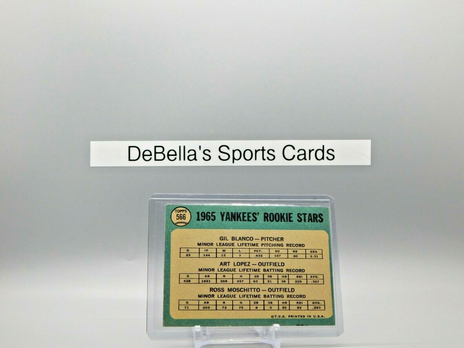 1965 Topps #566 Gil Blanco / Art Lopez / Ross Moschitto NYY Rookie ...