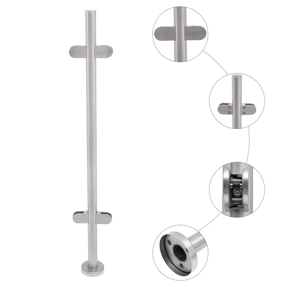 110cm Stainless Steel Glass Railing Post Balustrade Glazing Pole ...