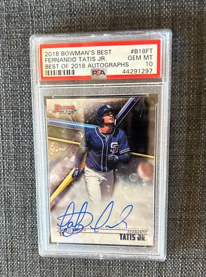 2018 Bowman's Best Fernando Tatis Jr. Autographed Rookie Card PSA 10 ...