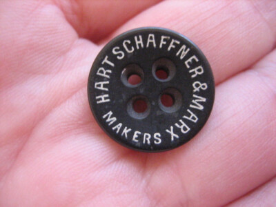 Vintage HART SCHAFFNER & MARX 11/16" Verbal Work Clothes / Brand Button ...