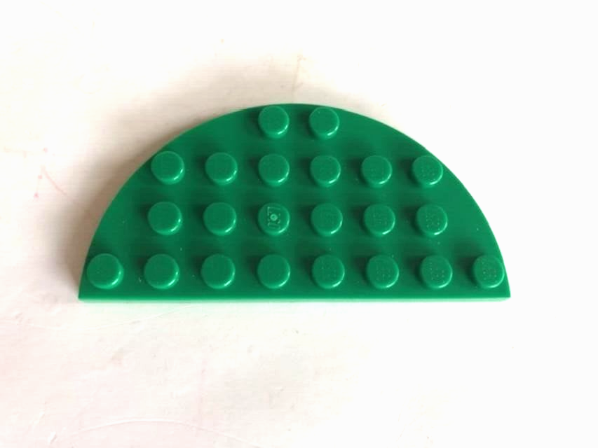 LEGO Parts: Half Round Plate, 4x8, Part # 22888, Green | eBay