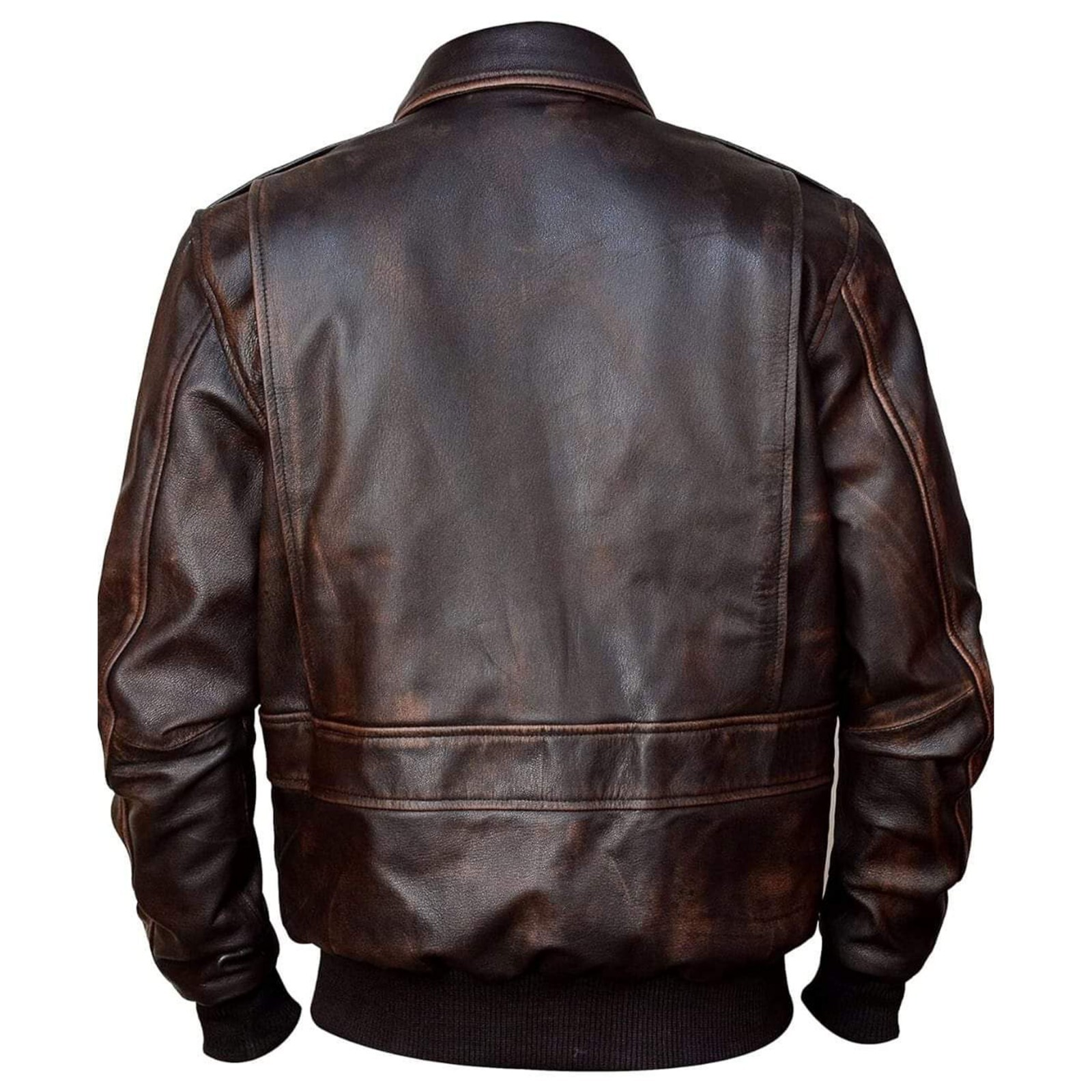 Mens A2 Flight Pilot Vintage Air Force Aviator Cockpit Bomber Leather ...