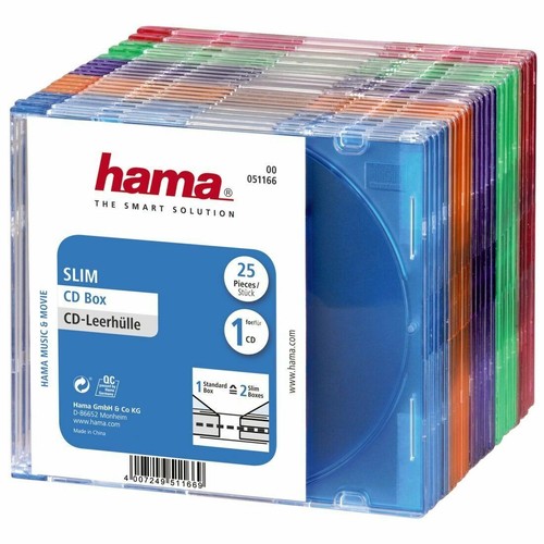 Hama Slim CD DVD Blu-Ray Blue RAY Blu Ray Jewel Case, pack of 25 ...